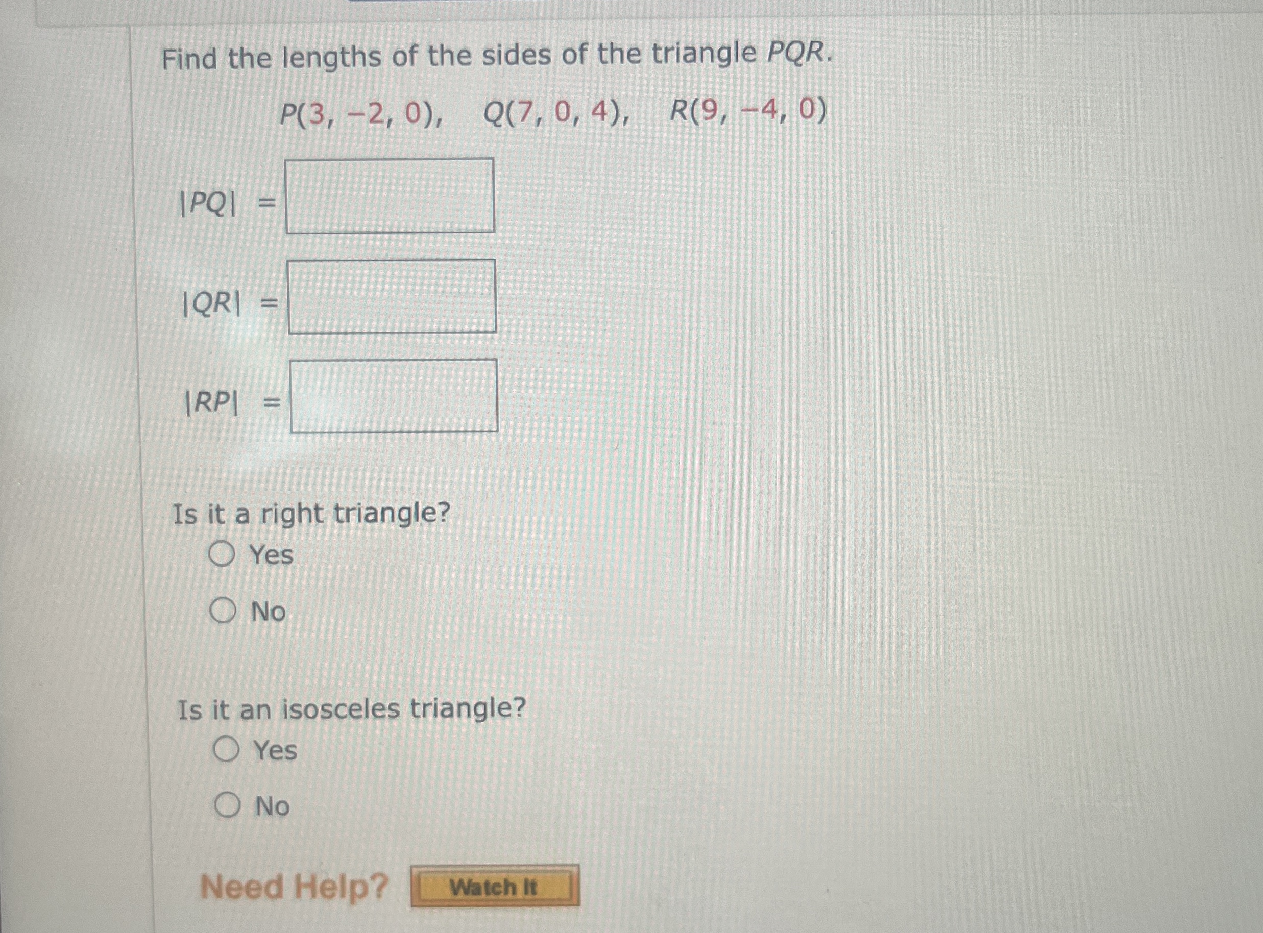 Find the lengths of the sides of the triangle | Chegg.com