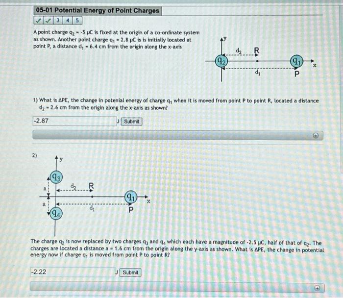 Solved A point charge q2=−5μC is fixed at the origin of a | Chegg.com