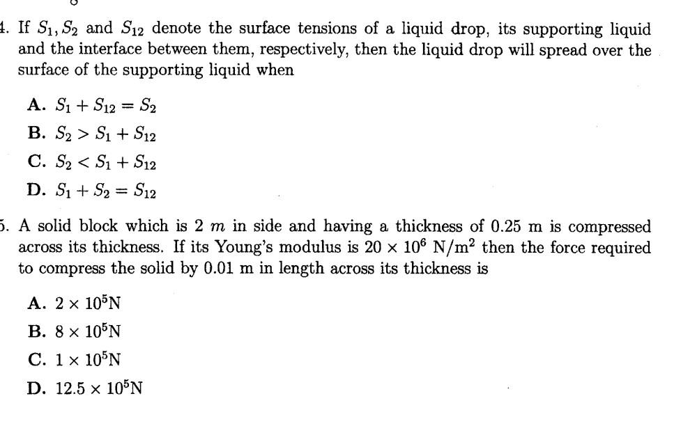 Solved 3. If S1, S2 and S12 denote the surface tensions of a | Chegg.com