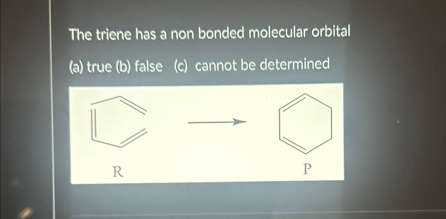 The triene has a non bonded molecular orbital(a) | Chegg.com