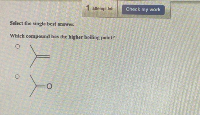 Solved Select the single best answer. Which compound has the | Chegg.com