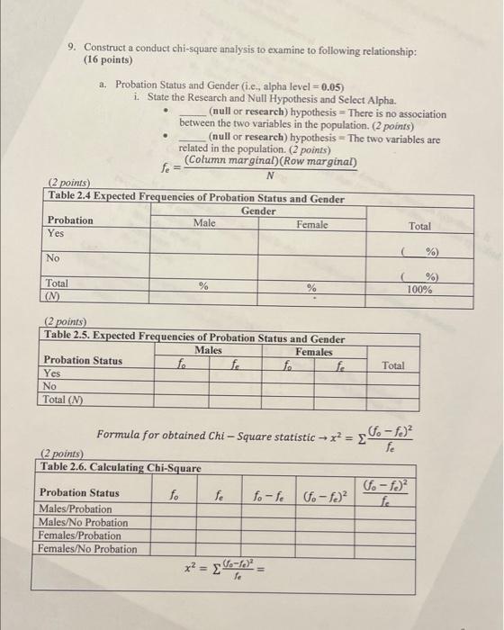 Solved RI_-1. A A RxI8. Construct a bivariate table to | Chegg.com