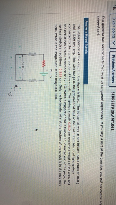 Solved | 0.28/1 points Previous Answers SERPSET9 29.AMT.061. | Chegg.com