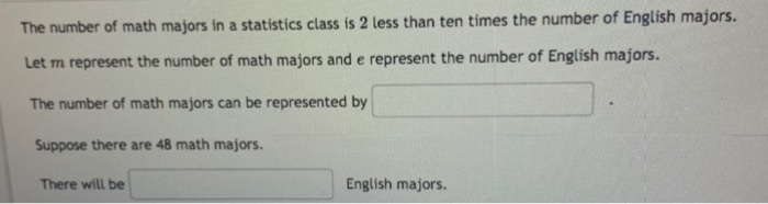 Solved The number of math majors in a statistics class is 2 | Chegg.com