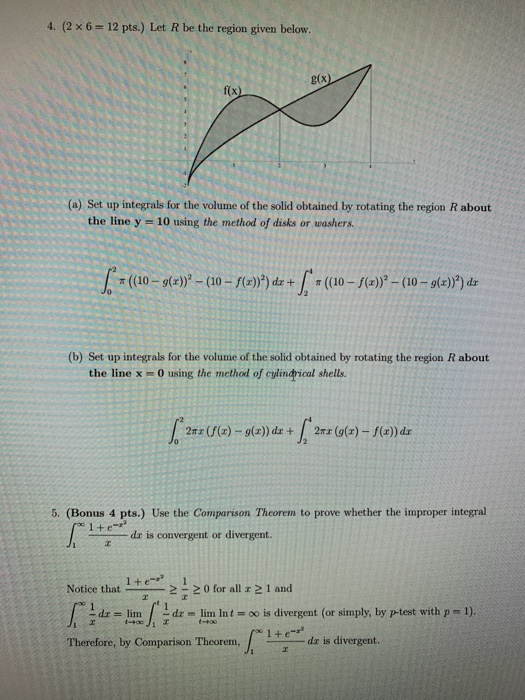 Solved In all of the questions below, all of the integrals | Chegg.com