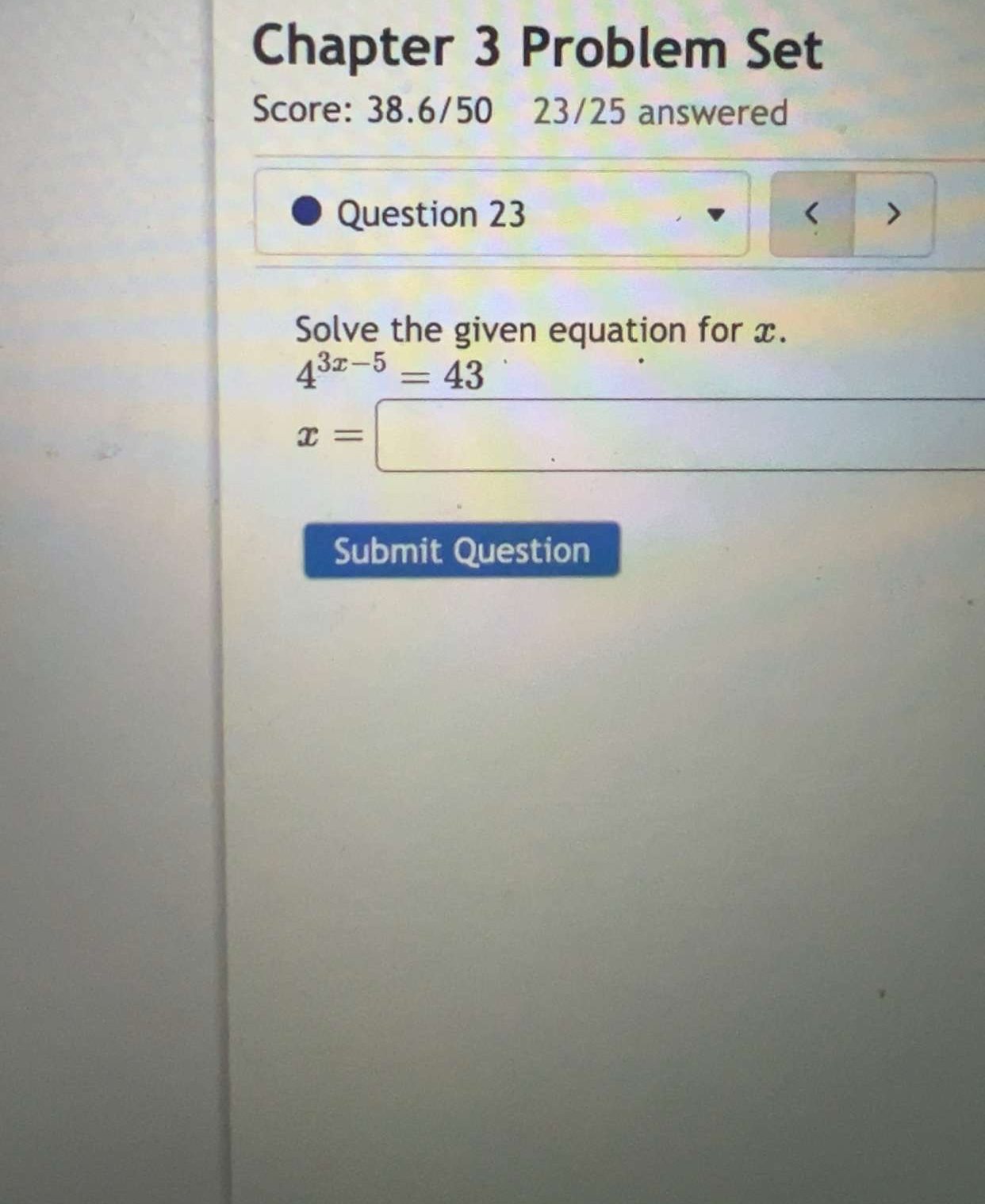 Solved Chapter 3 ﻿Problem SetScore: 38.6/50 23/25 | Chegg.com