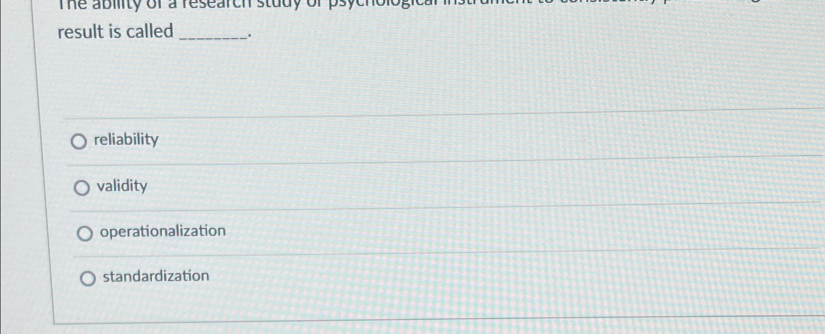 Solved result is called | Chegg.com