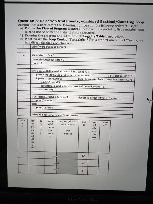 Solved Question 3: Selection Statements, combined | Chegg.com