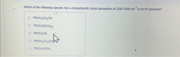 Solved Which of the following species has a characteristic | Chegg.com