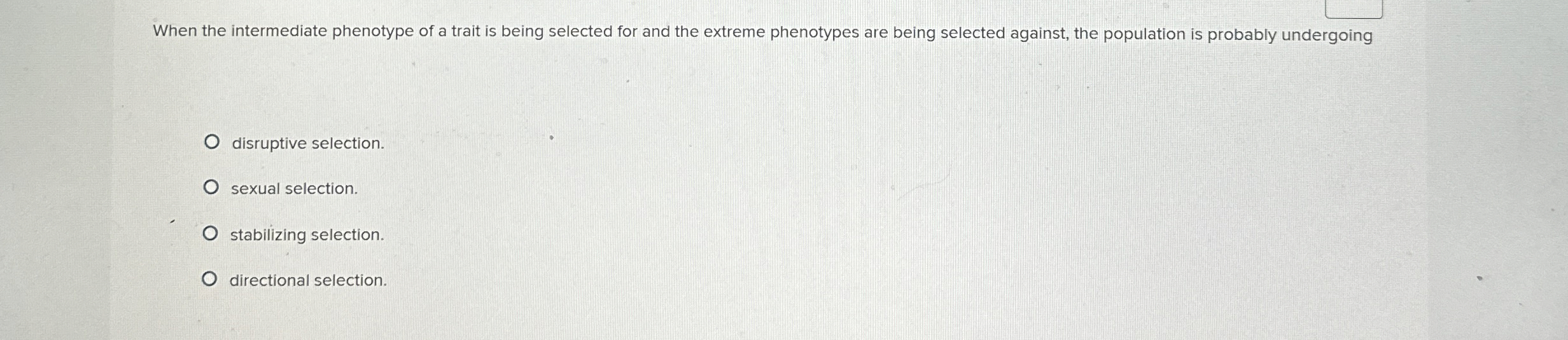 Solved When the intermediate phenotype of a trait is being | Chegg.com