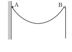 4. A uniform rope of length 13 m tied on a peg A on a | Chegg.com