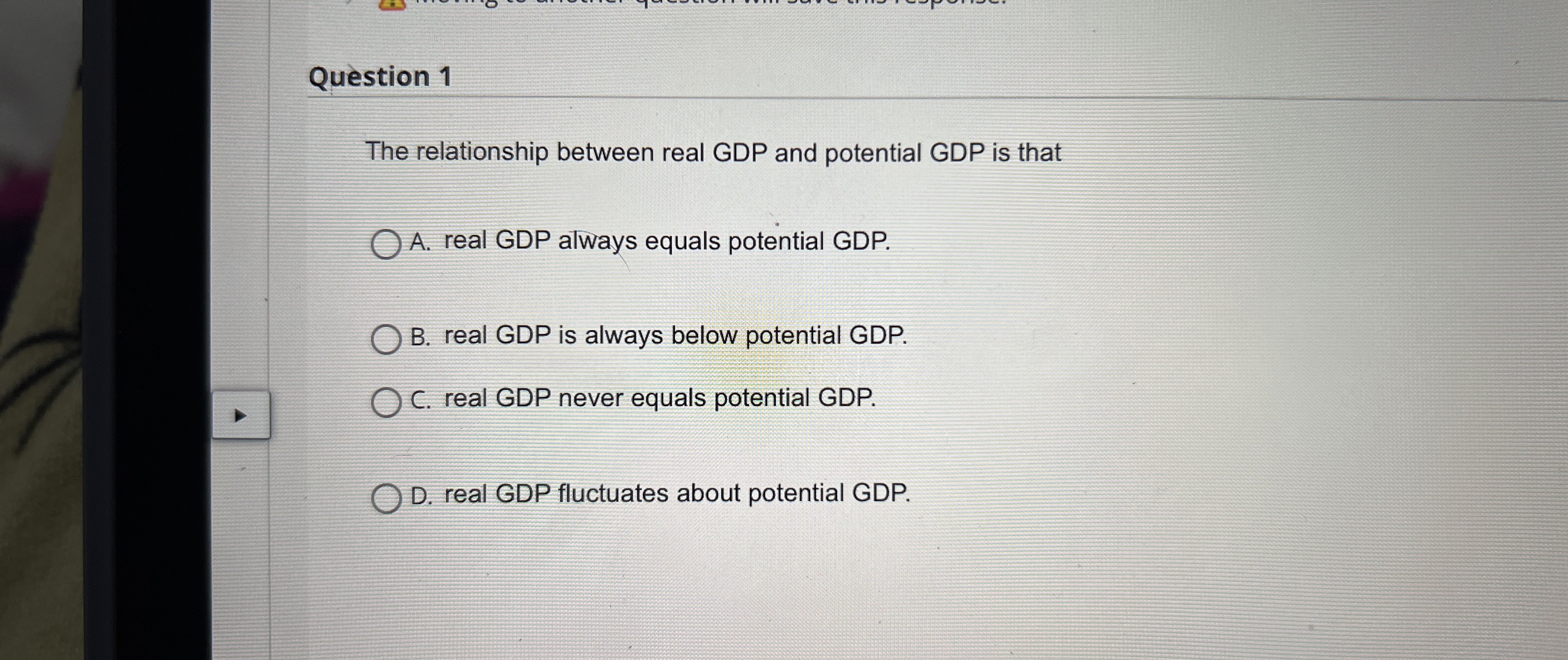 Solved Question 1The relationship between real GDP and | Chegg.com