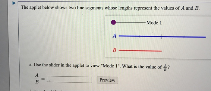 Solved The applet below shows two line segments whose | Chegg.com