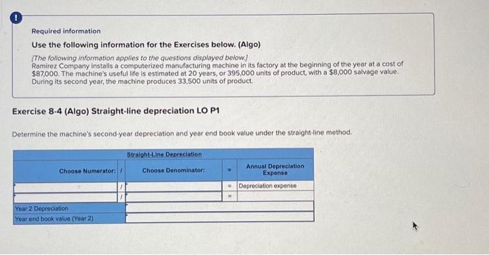 Solved Exercise 8-1 (Algo) Cost of plant assets LO C1 Rizio | Chegg.com