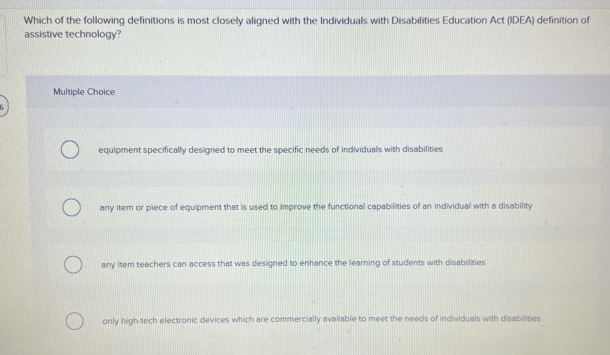 Solved Which of the following definitions is most closely | Chegg.com