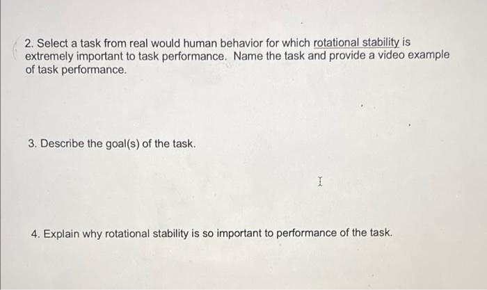 Solved 2. Select a task from real would human behavior for | Chegg.com