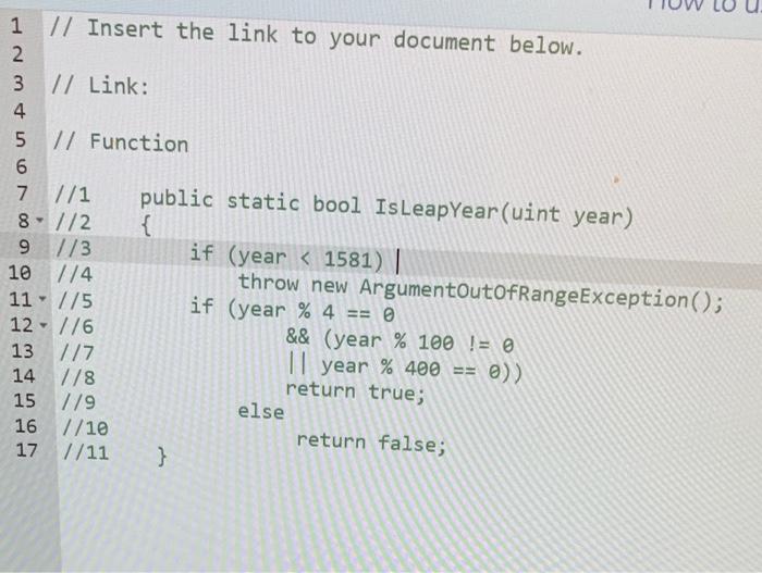 Solved write the decision coverage based test matrix for the | Chegg.com