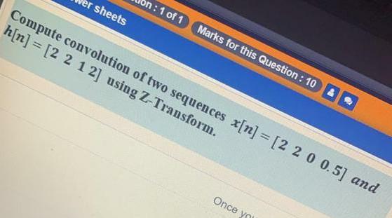 Solved er sheets on : 1 of 1 Compute convolution of two | Chegg.com