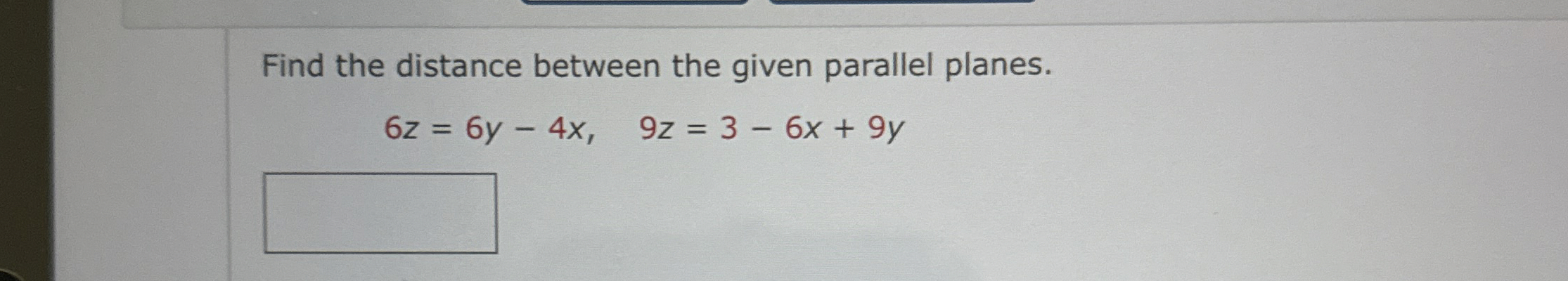 Solved Find the distance between the given parallel | Chegg.com