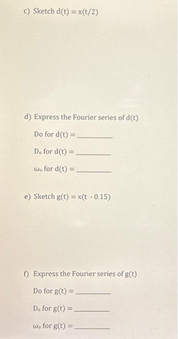 Solved The Fourier series expression of x(t) is given as, | Chegg.com