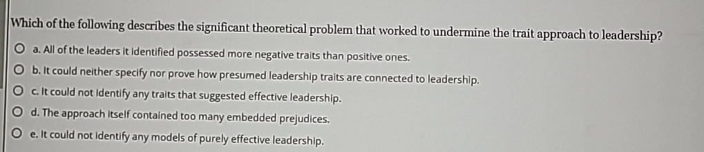 Solved Which of the following describes the significant | Chegg.com