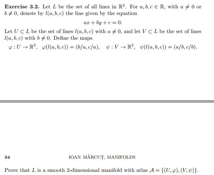 Solved Exercise 3.2. ﻿Let L ﻿be the set of all lines in R2. | Chegg.com