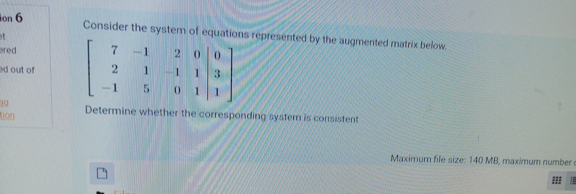 Solved Consider the system of equations represented by the | Chegg.com