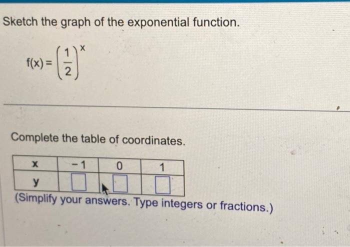 Solved Sketch the graph of the exponential function. | Chegg.com
