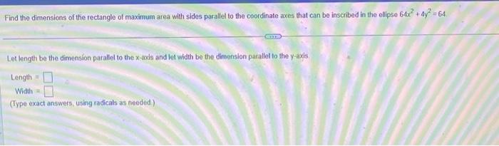 Solved The function f(x,y)=8x2+y2 has an absolute maximum | Chegg.com