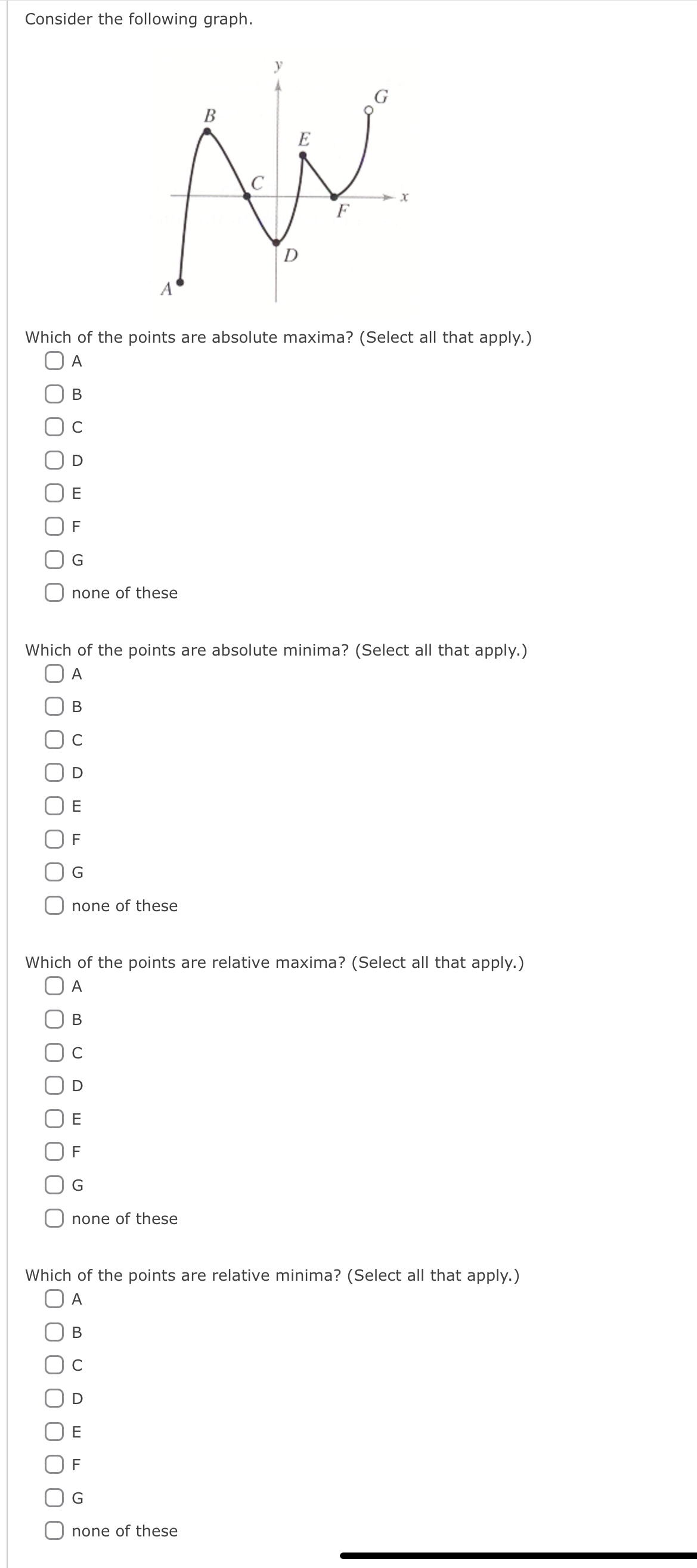 Solved How to solve Consider the following graph.Which of | Chegg.com