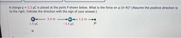 Solved A charge q=2.3μC is placed at the point P shown | Chegg.com
