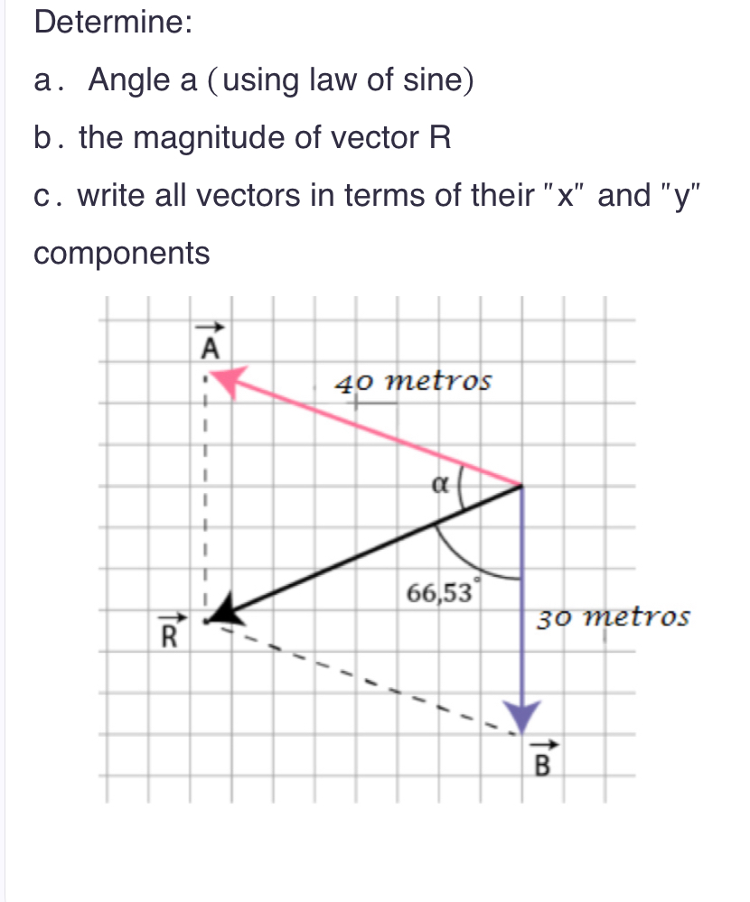 Solved Determine:a. ﻿Angle a (using law of sine)b. ﻿the | Chegg.com