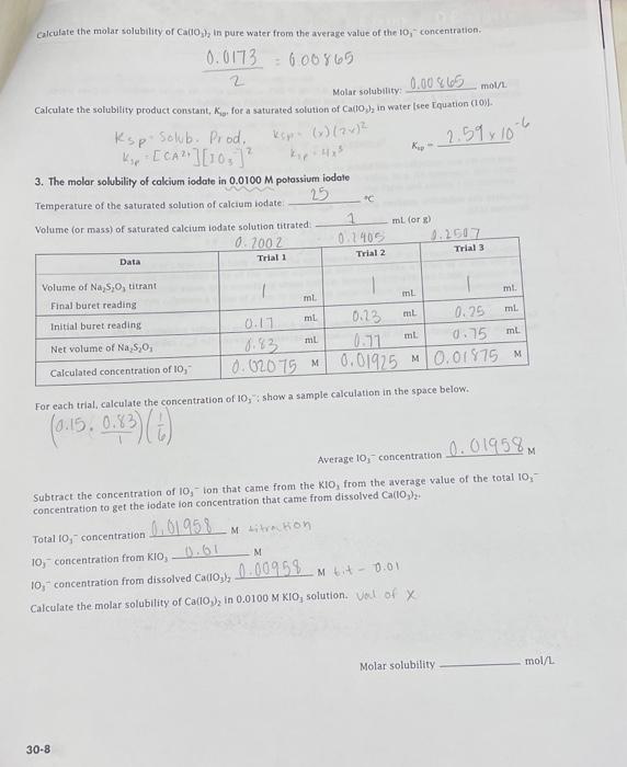 Data and Calculations 1. Standardization of the | Chegg.com