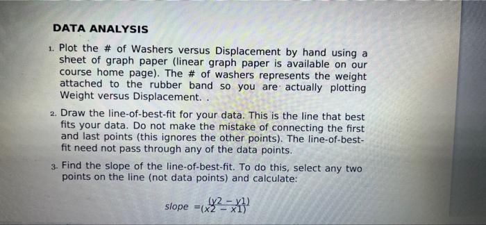 Solved DATA ANALYSIS 1. Plot the # of Washers versus | Chegg.com
