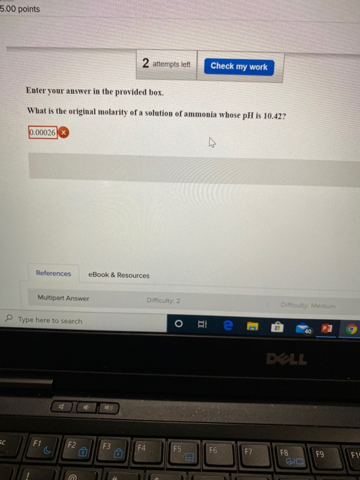 Solved 5.00 points 2 attempts left Check my work Enter your | Chegg.com