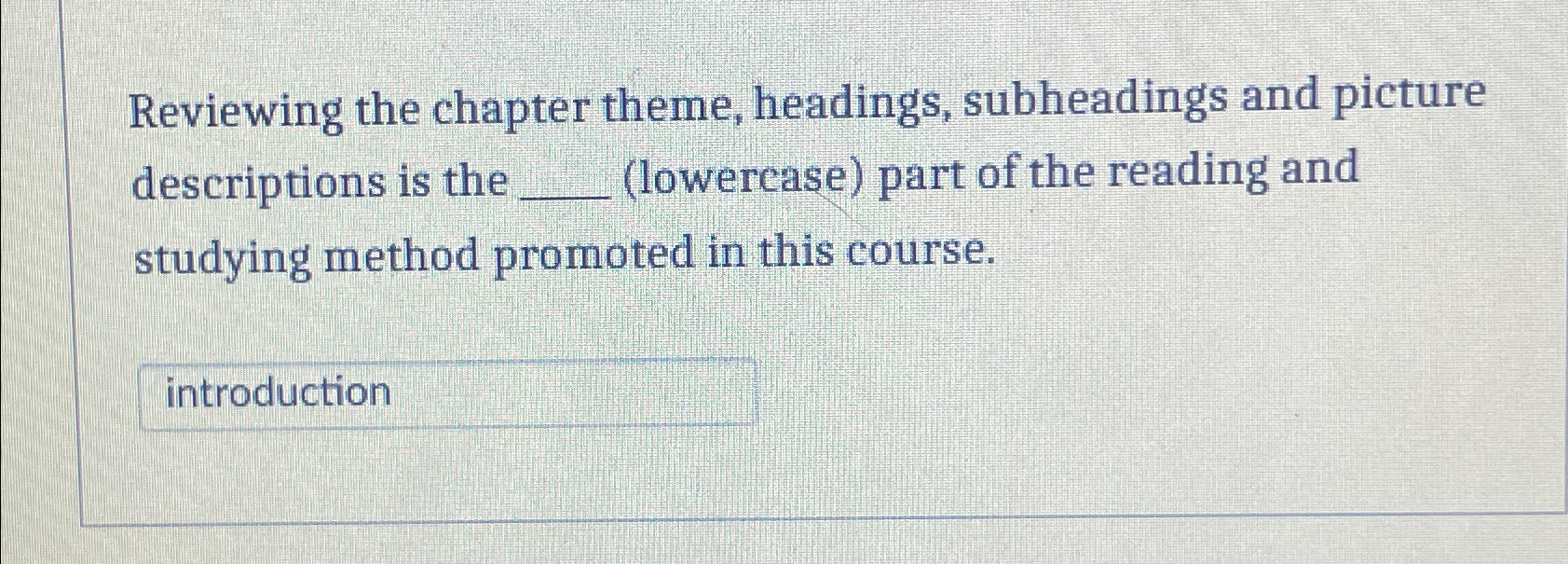 Solved Reviewing the chapter theme, headings, subheadings | Chegg.com