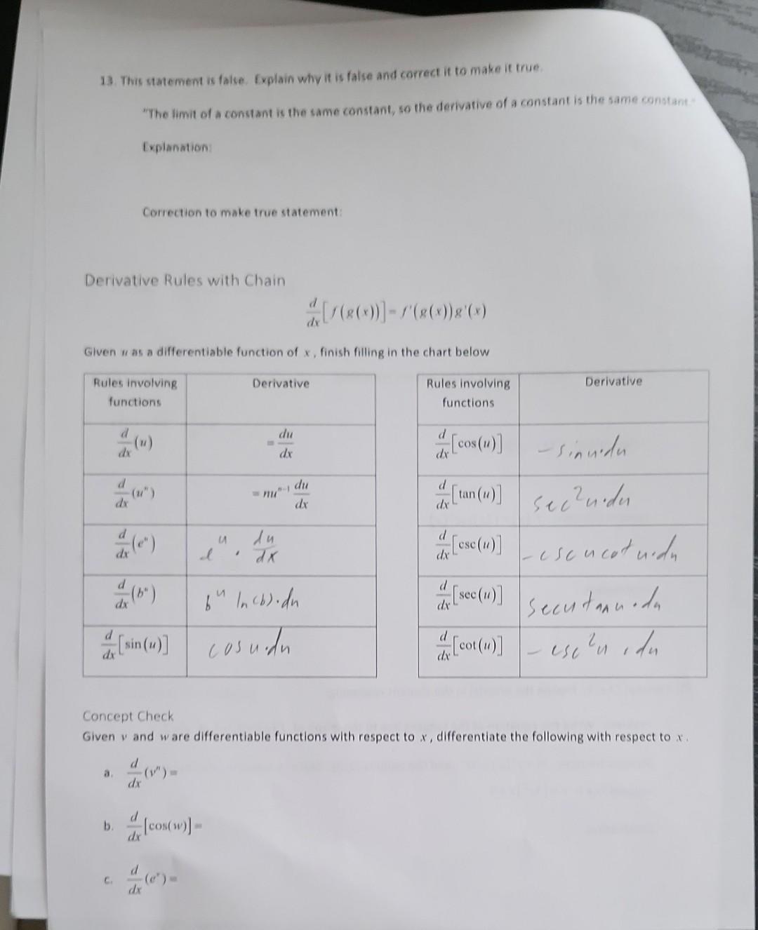 Solved Practice Differentiate. Do not simplify your answers. | Chegg.com