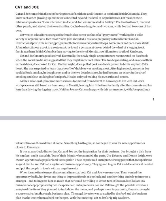 Solved CAT and JOE Cat and Joe came from the neighboring | Chegg.com