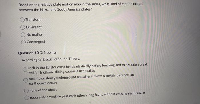 Solved Based on the relative plate motion map in the slides, | Chegg.com