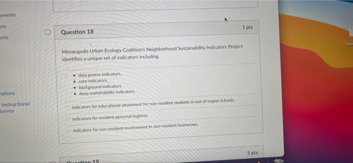 Solved ements ons 1 pts Question 18 ents Minneapolis Urban | Chegg.com Solved ements ons 1 pts Question 18 ents Minneapolis Urban | Chegg.com