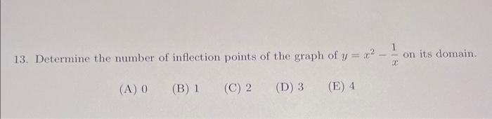 Solved 13. Determine the number of inflection points of the | Chegg.com
