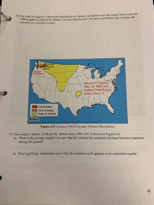 Solved 10) The map in Figure 6.5 shows the distribution of | Chegg.com