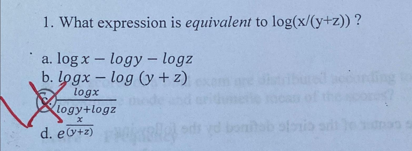 Solved What expression is equivalent to | Chegg.com
