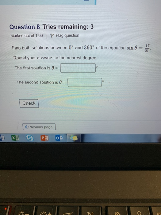 Solved Question 8 Tries remaining: 3 Marked out of 1,00 P | Chegg.com