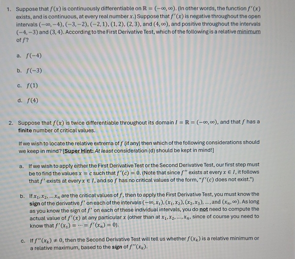 Solved Suppose that f(x) ﻿is continuously differentiable on | Chegg.com