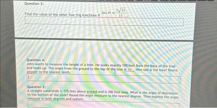 Solved Find the value of the other five trig functions if | Chegg.com