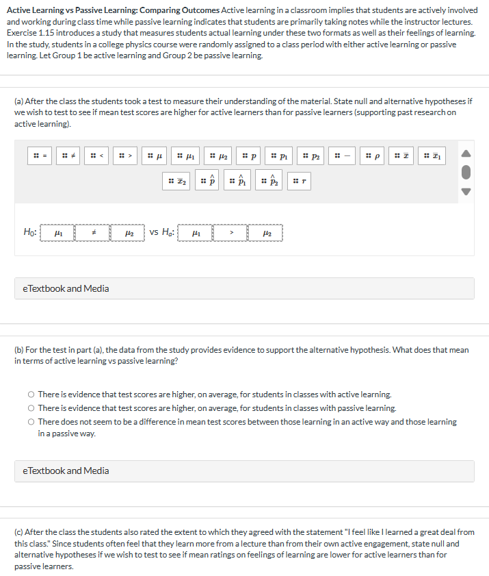 Solved setive lamirti.Active Learning vs Passive Learning: | Chegg.com