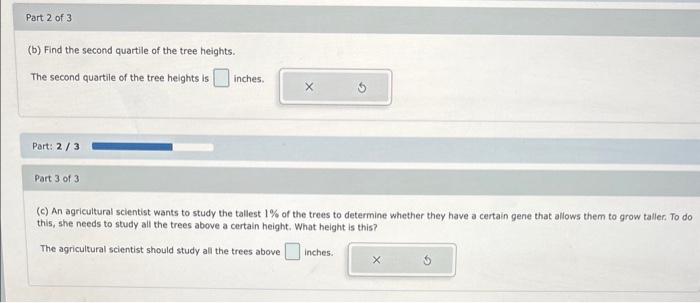 Solved Tree heights: Cherry trees in a certain orchard have | Chegg.com
