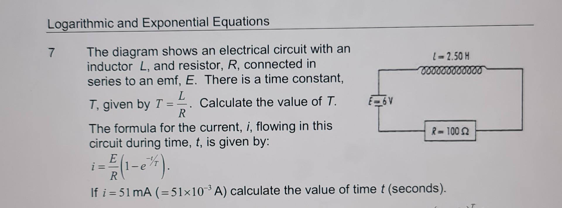 Solved Logarithmic and Exponential Equations 7 3 - The | Chegg.com