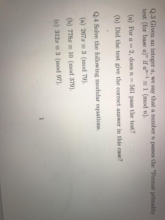 Solved Q1 A Use Euclidean Algorithm To Find Ged267 79
